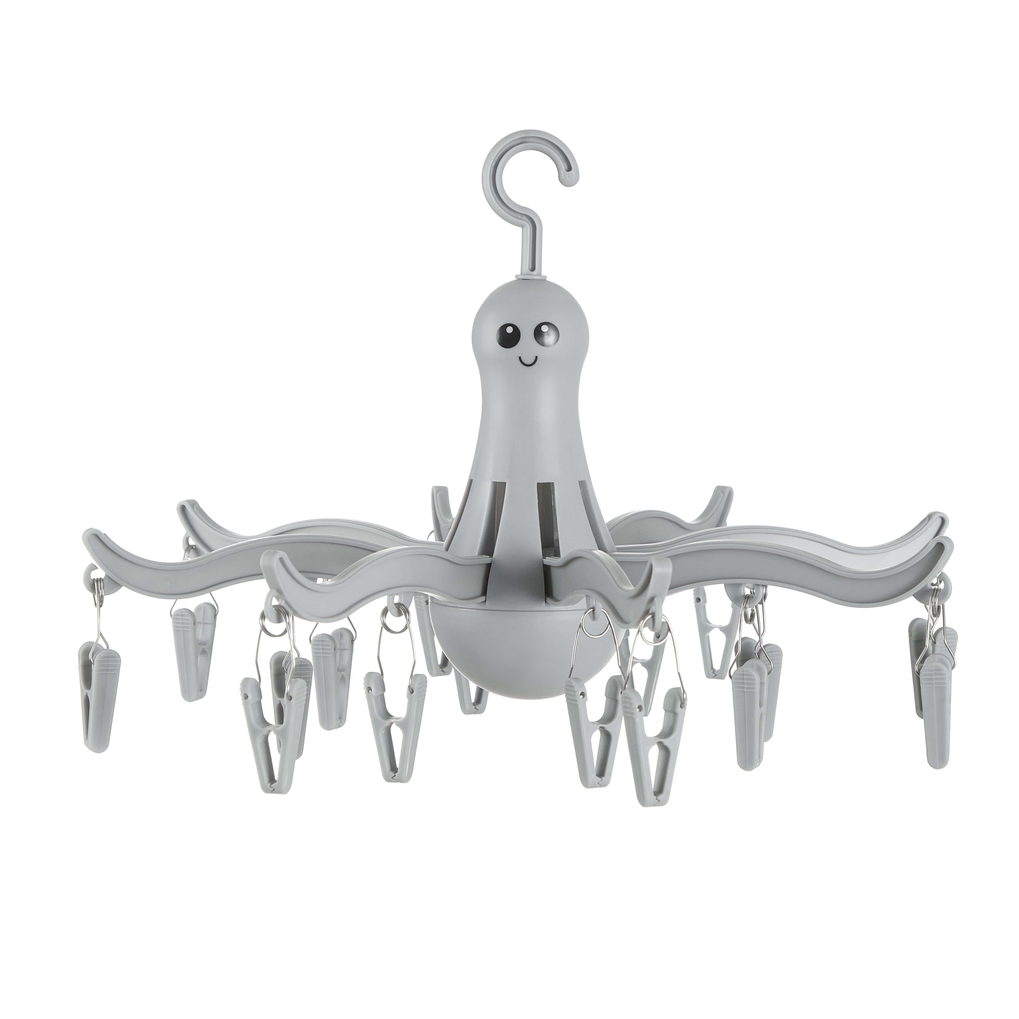 Sunny Days Grey Octopus Foldable Drying Hanger, 16 Pegs - Walmart.com