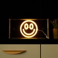 Urban Shop LED Neon Smiley Face Light-up Clear Acrylic Box, Yellow ...