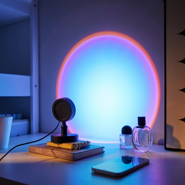 Urban Shop Mini LED Ultraviolet Sunset Projector Lamp, 5.1" H x 2.7" W ...