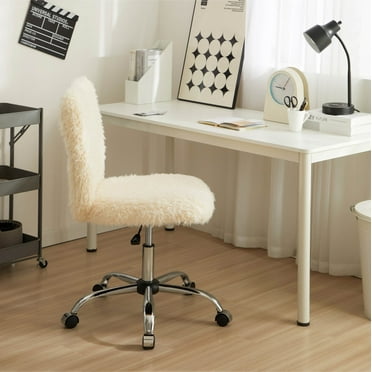 Guyou Cute Fluffy Kids Chair for Teen Girls Rolling Study Desk Student ...
