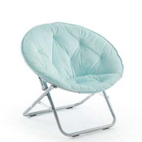 Mainstays Folding Butterfly Chair Blue Faux Fur Portable Collapsible ...