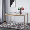 Urban Shop Tempered Glass and Metal Dining Table, Large - Walmart.com