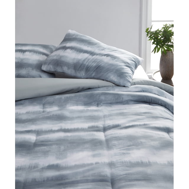 Urban Shop Tie Dye Grey 3 Piece Comforter Set Full - Walmart.com