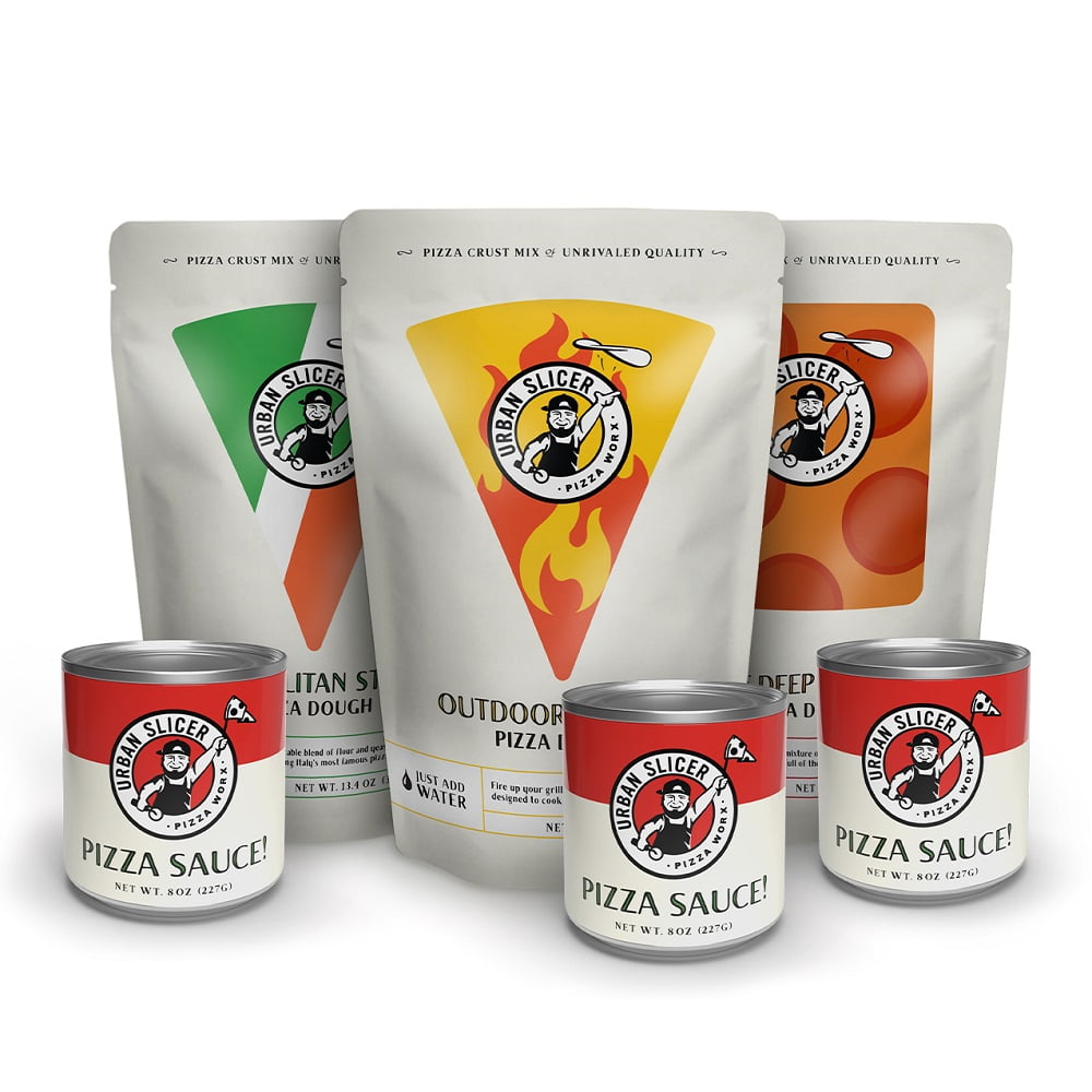 Urban Slicer Homemade Classic Pizza Kit - Variety Pack with 3 Sauces ...