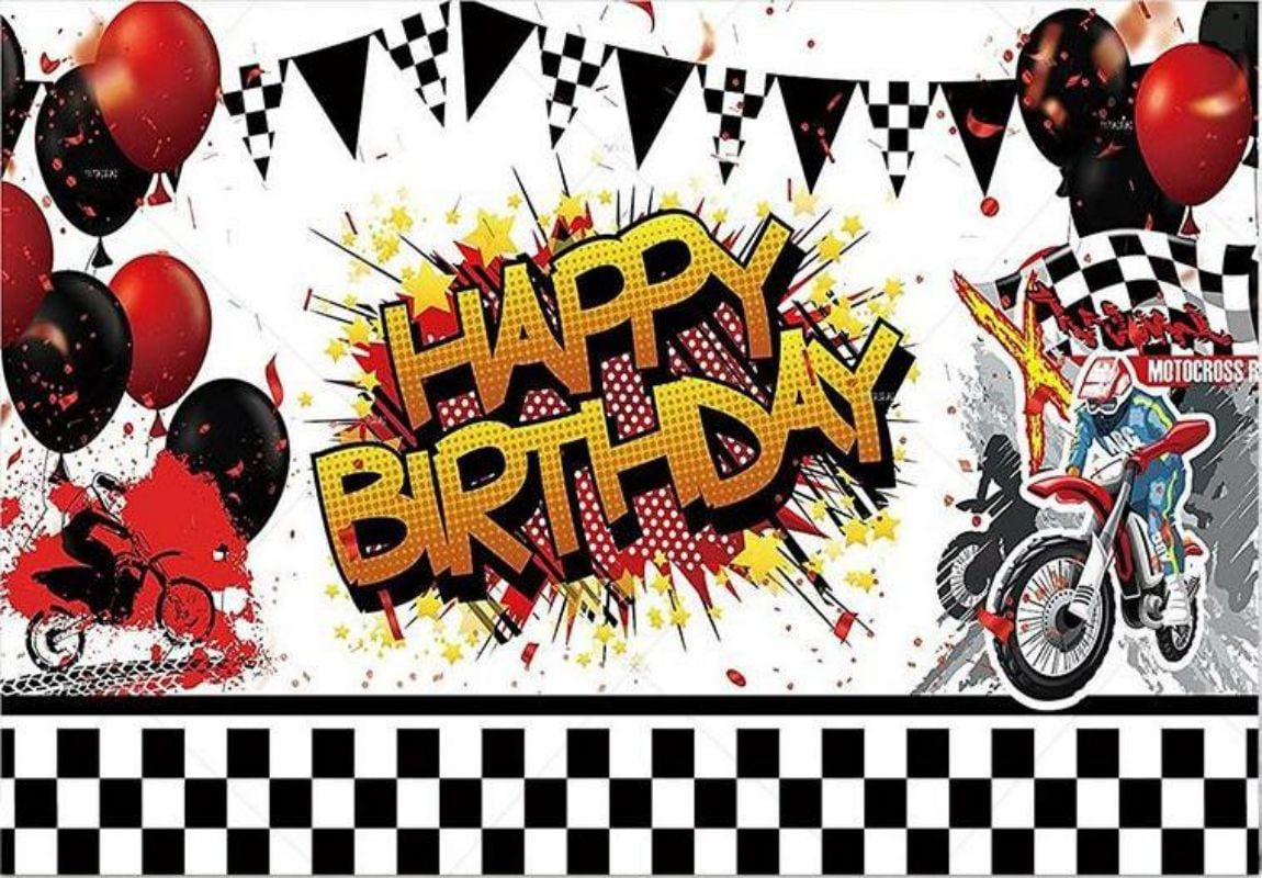 Urban Street Graffiti Wall Happy Birthday Party Retro Cartoon 80'S 90'S ...