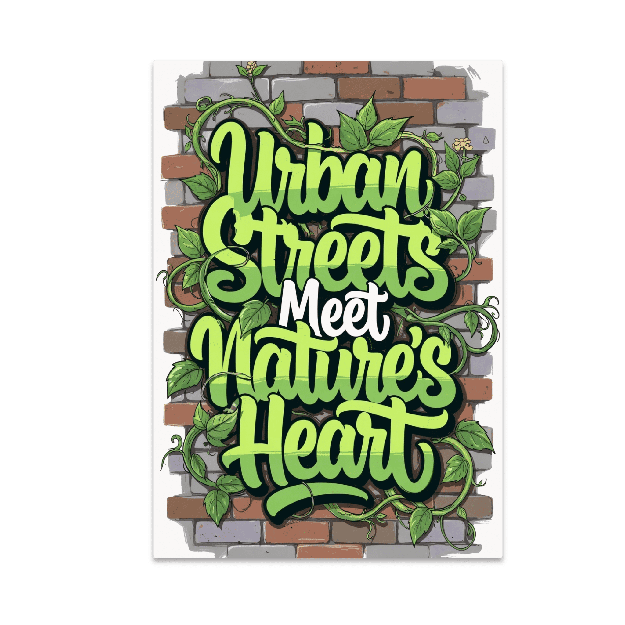 Urban Streets Meet Nature's Heart - Urban Nature Lover - 13x19 Poster ...