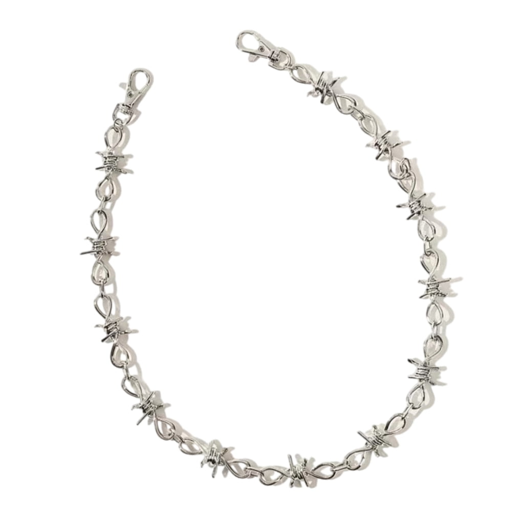 Urban Streetwear Metal Thorn Chain Decoration For Men Punk Rock Outfits ...