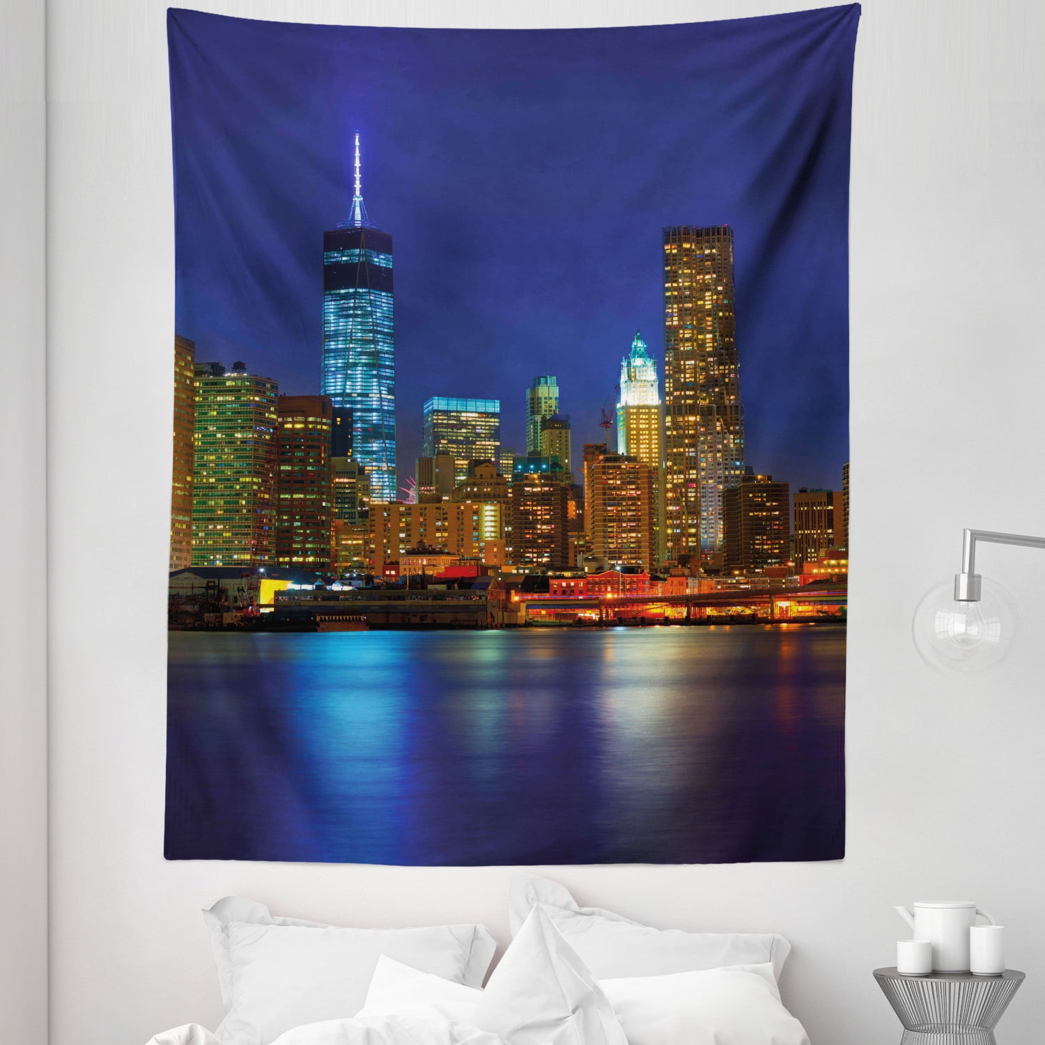 Urban Tapestry, Manhattan Sunset Skyline Famous New York Cityscape High ...