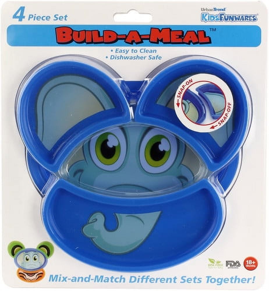Urban Trend Kids Funwares Build-A-Meal Dinnerware Set - Tiger Monkey or ...
