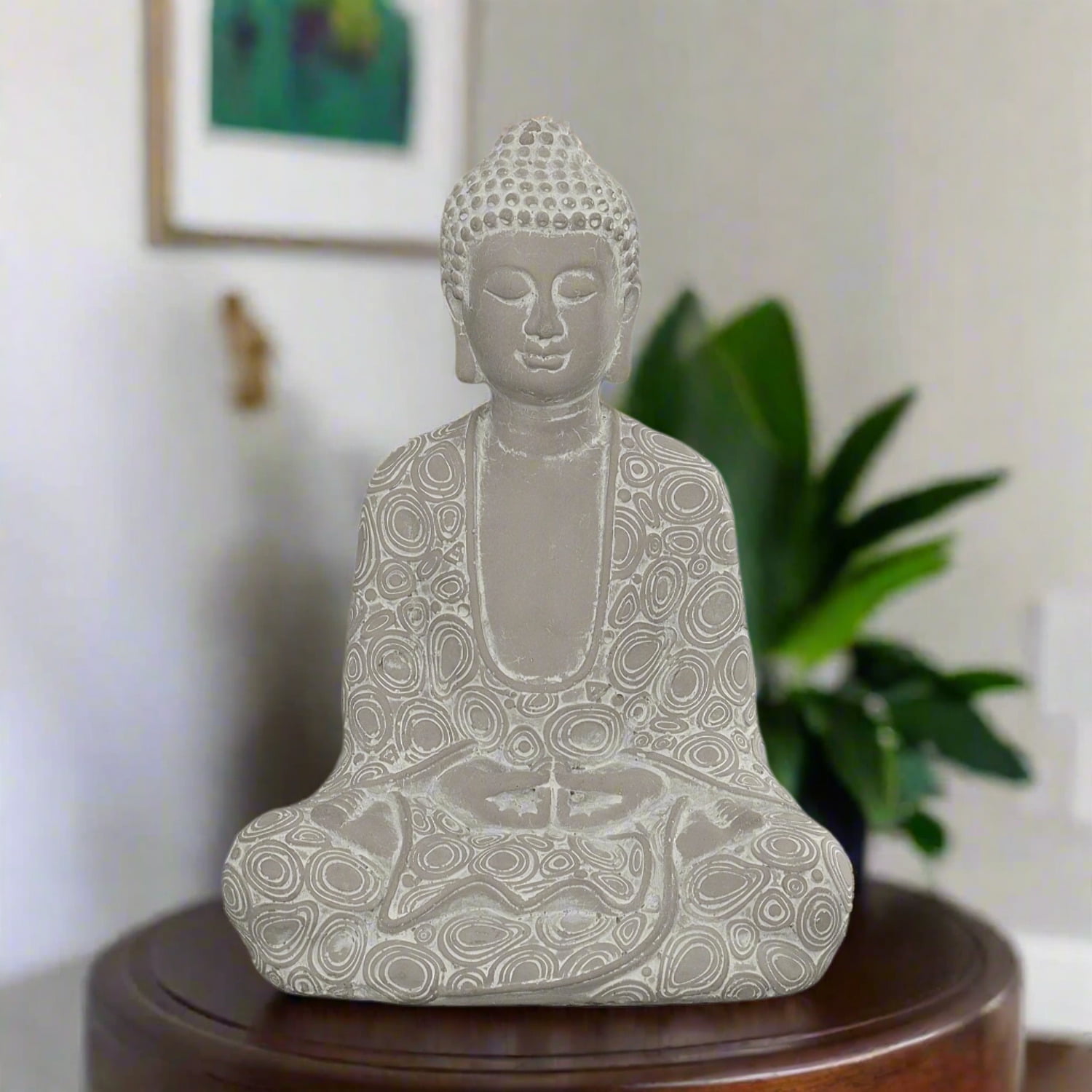 Presley Cement Buddha Statue - Walmart.com