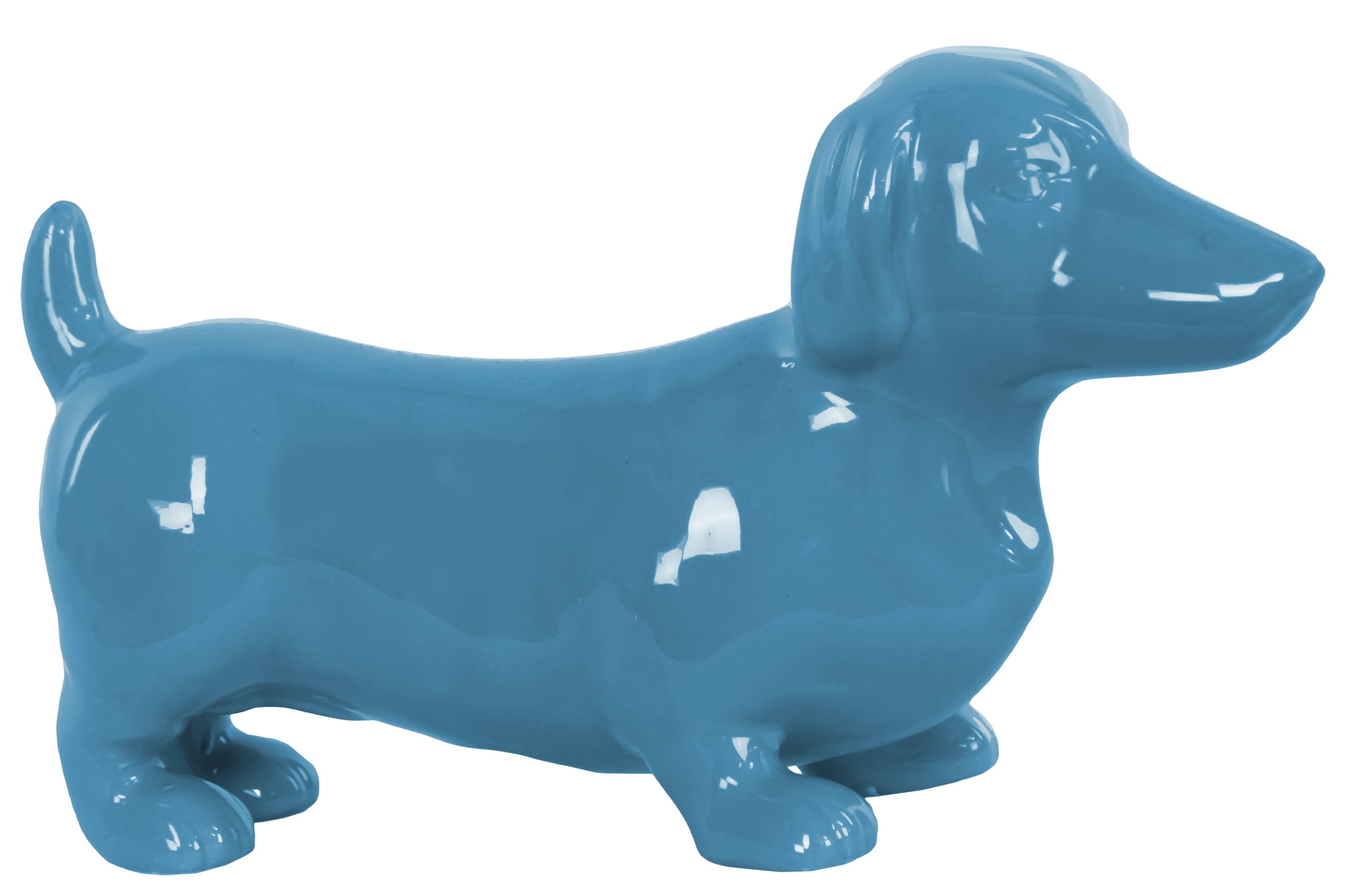 Urban Trends Ceramic Dog Statue With Blue Finish 38450 - Walmart.com
