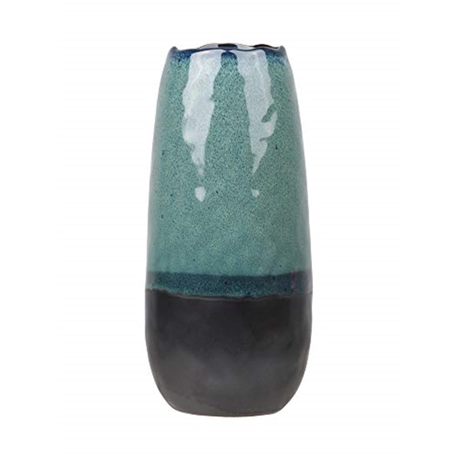 Ceramic Round Vase Gloss Finish Aquamarine-13.25"H - Walmart.com