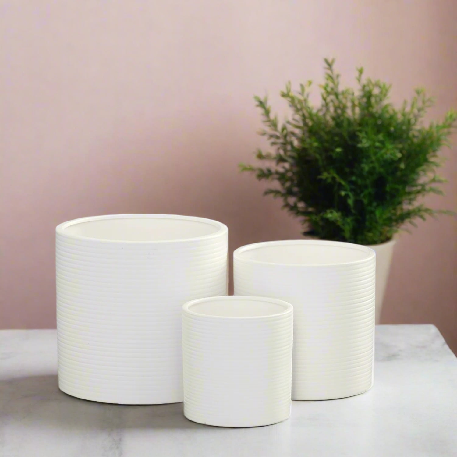 Olenna Textured Ceramic Pot Set (Set of 3) - Walmart.com