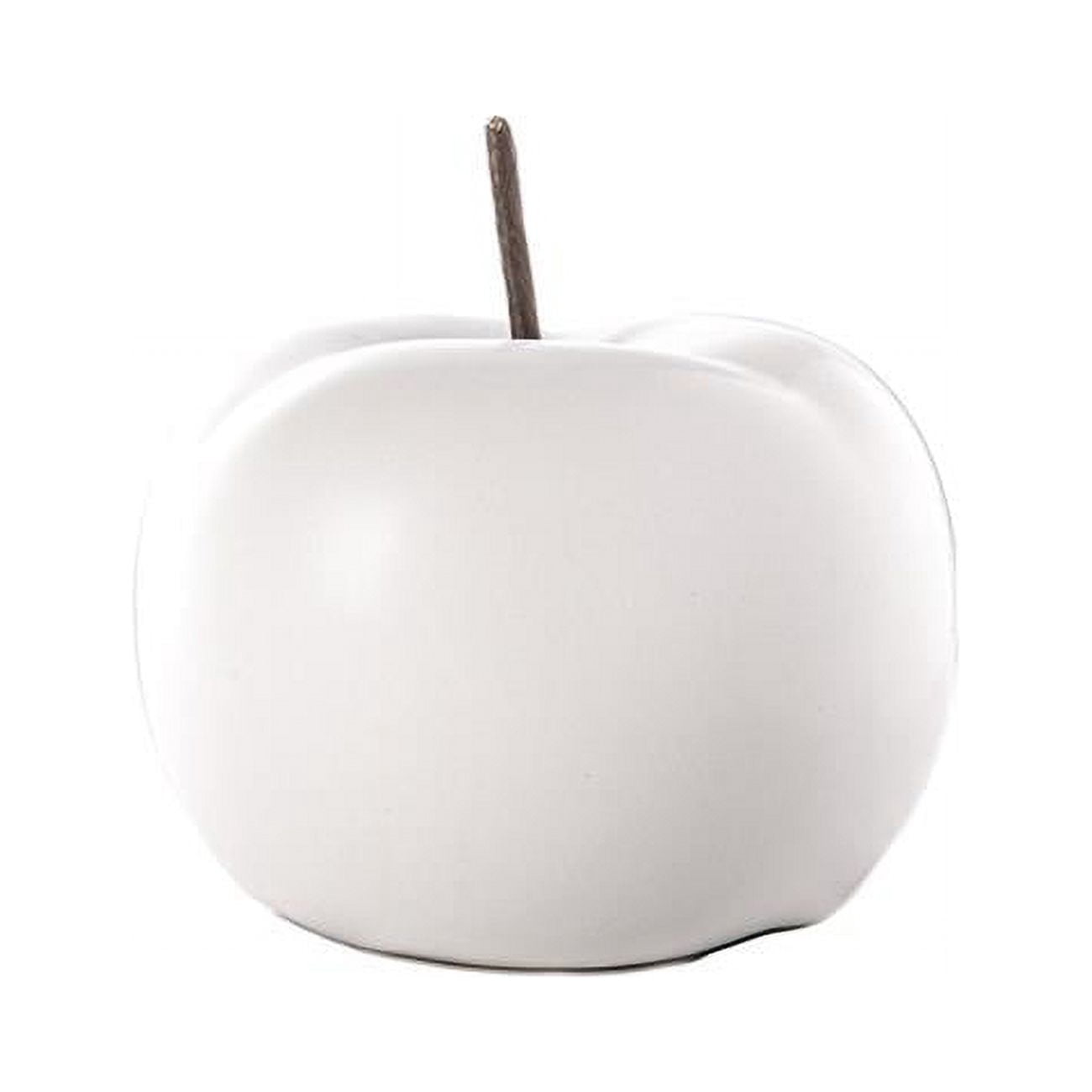 Urban Trends Collection 15249 Ceramic Apple Figurine with Stem, Matte ...