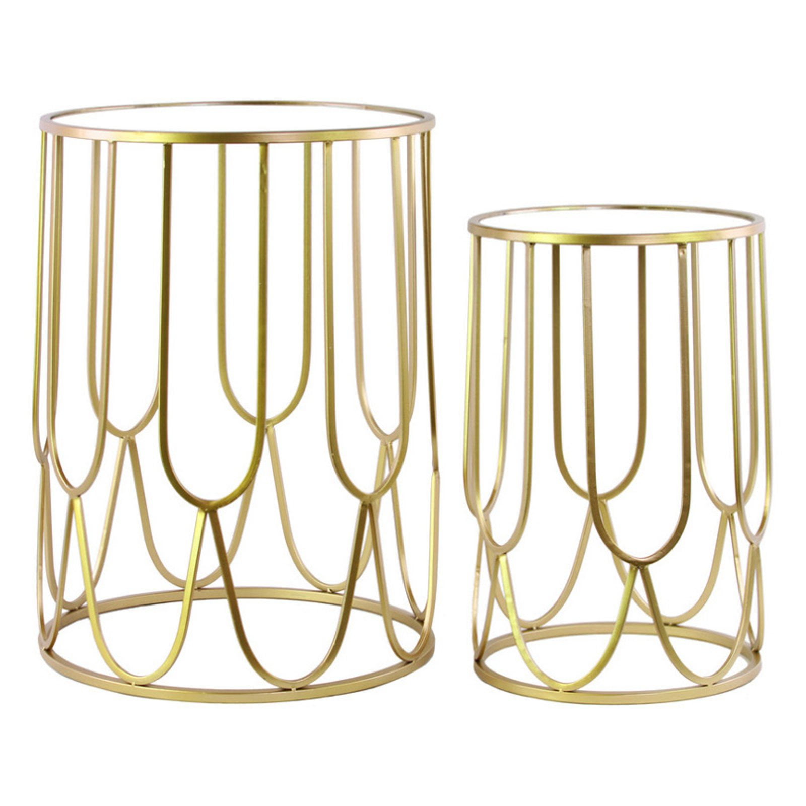 Urban Trends Collection 32151 1 Piece Metallic Gold Metal Round Nesting ...