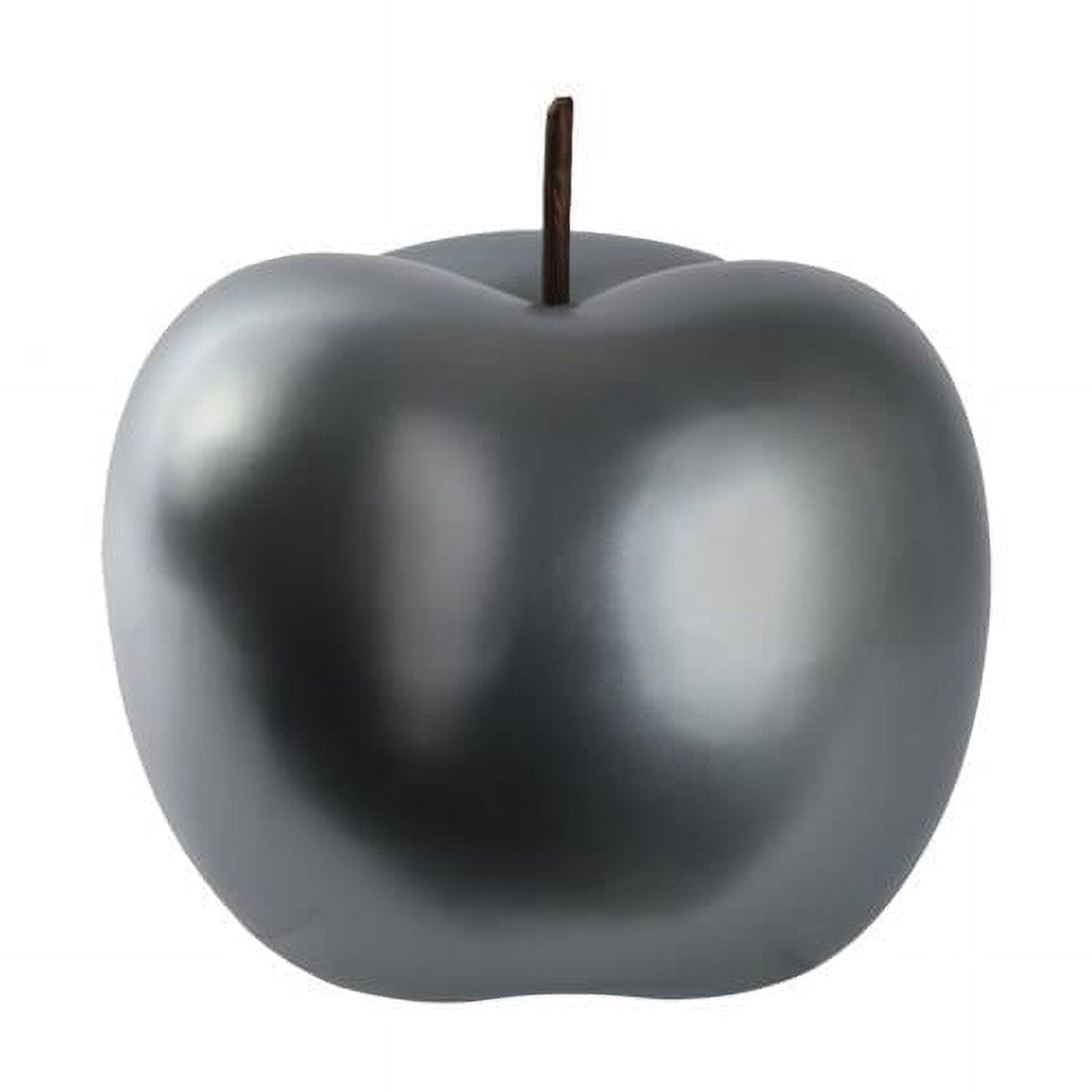 Urban Trends Collection 44368 Ceramic Apple Figurine, Chrome Silver ...