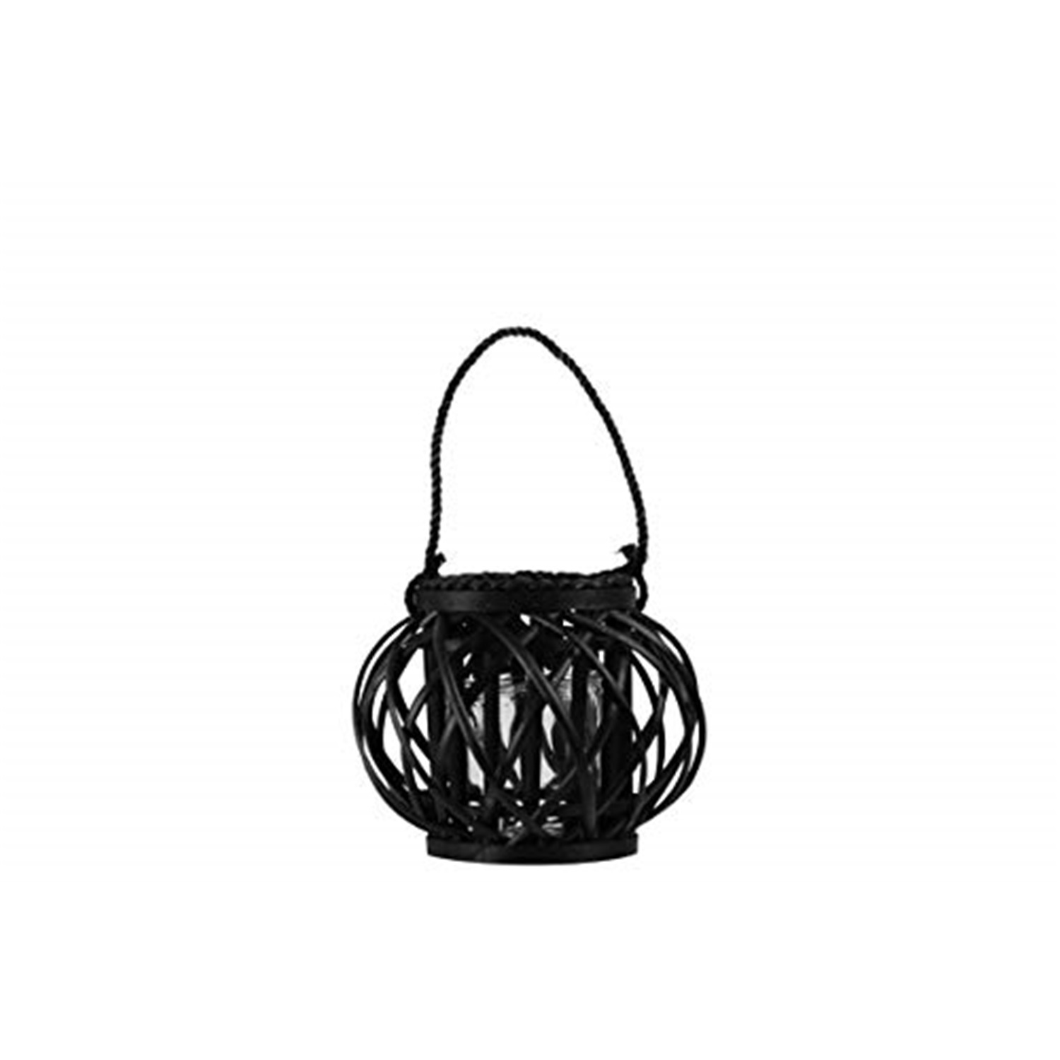 Urban Trends Collection 57614 Bamboo Round Bellied Lantern with Rope ...