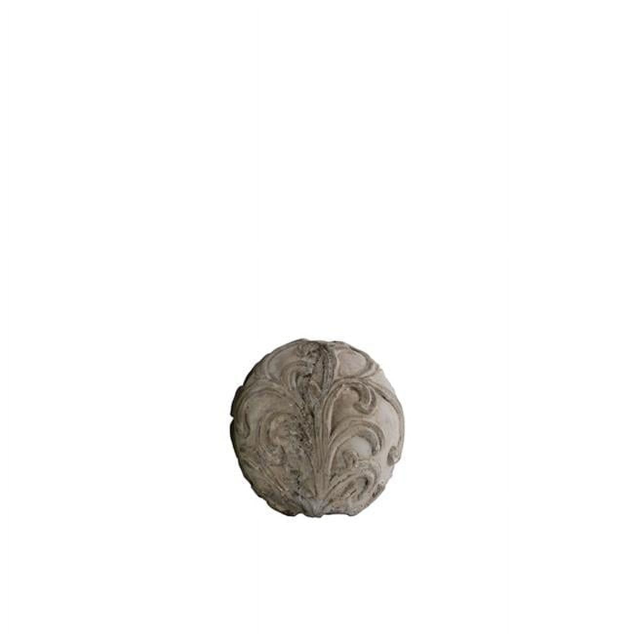 Urban Trends Collection Cement Ornamental Sphere With Embossed Swirl ...