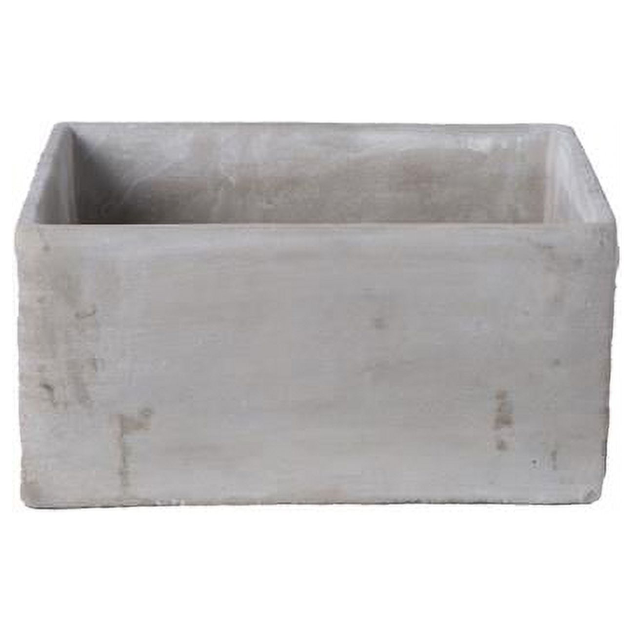 Urban Trends Collection Cement Square Concrete Pot with Fading Abstract ...