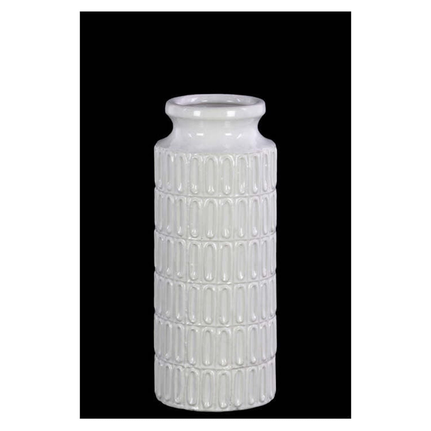 Urban Trends Collection Ceramic Tall Round Vase with Wide Mouth, Short ...