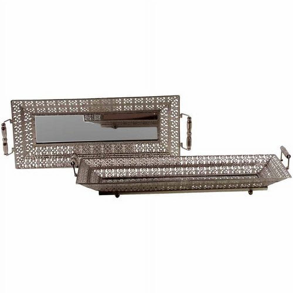 Urban Trends Collection: Metal Hand Tray, Polished Chrome Finish ...