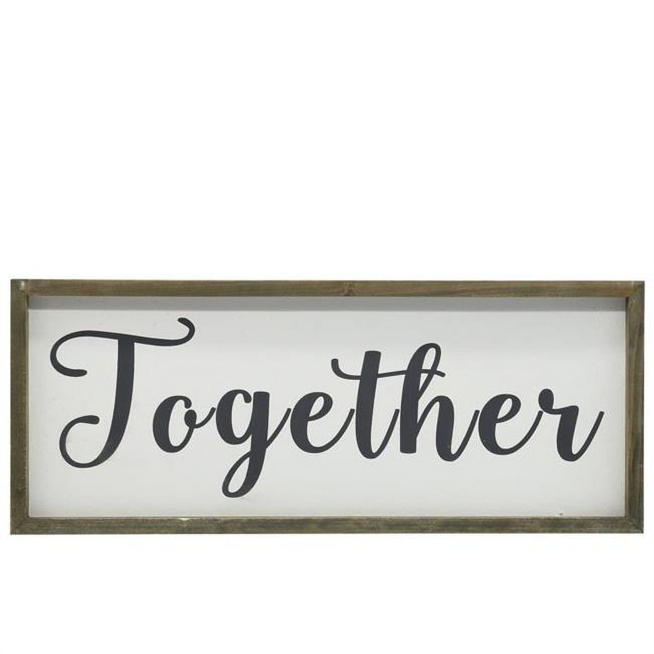 Urban Trends Collection Wood Rectangle Wall Art with Cursive Writing ...