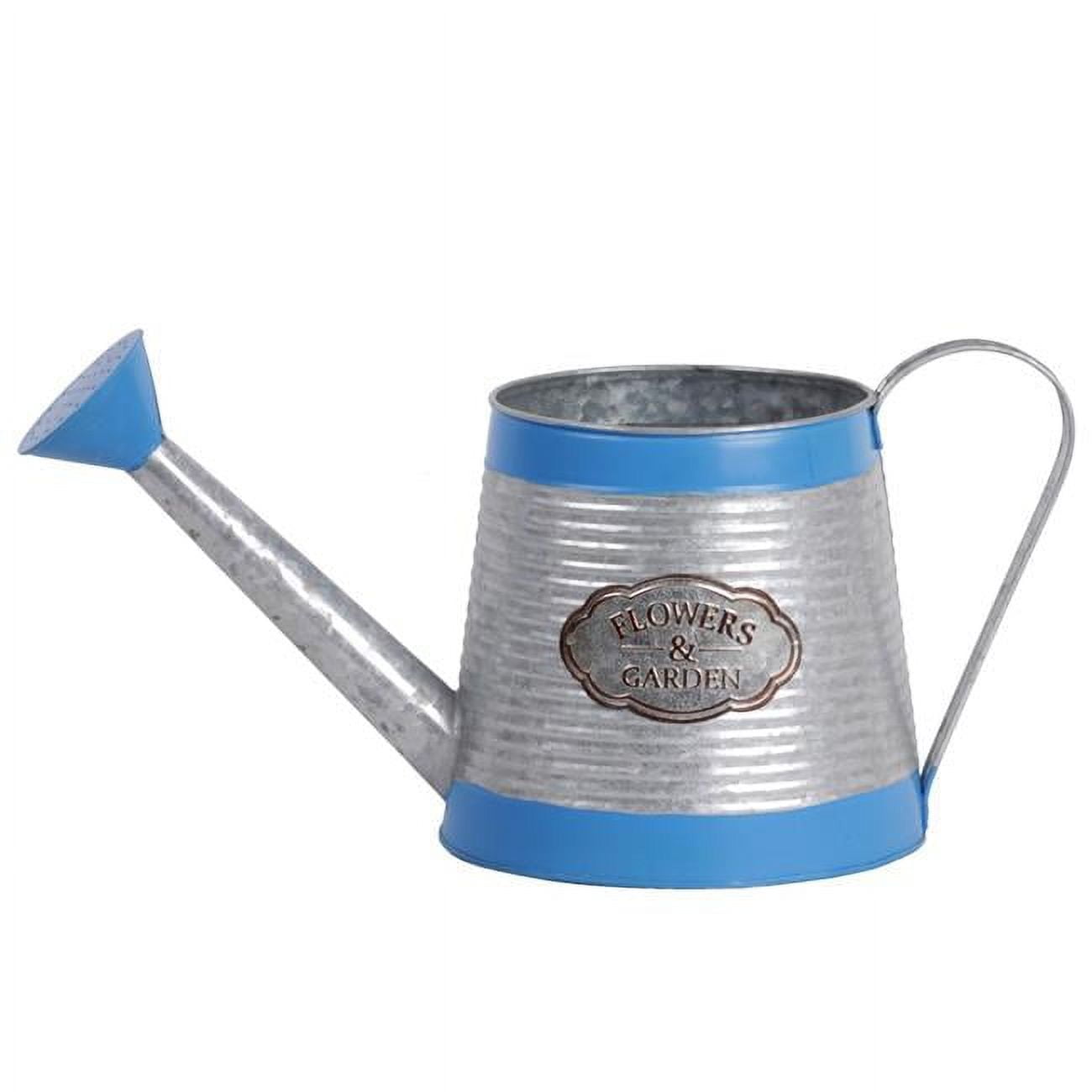 Urban Trends Collection Zinc Round Watering Can with Open Top & Painted ...