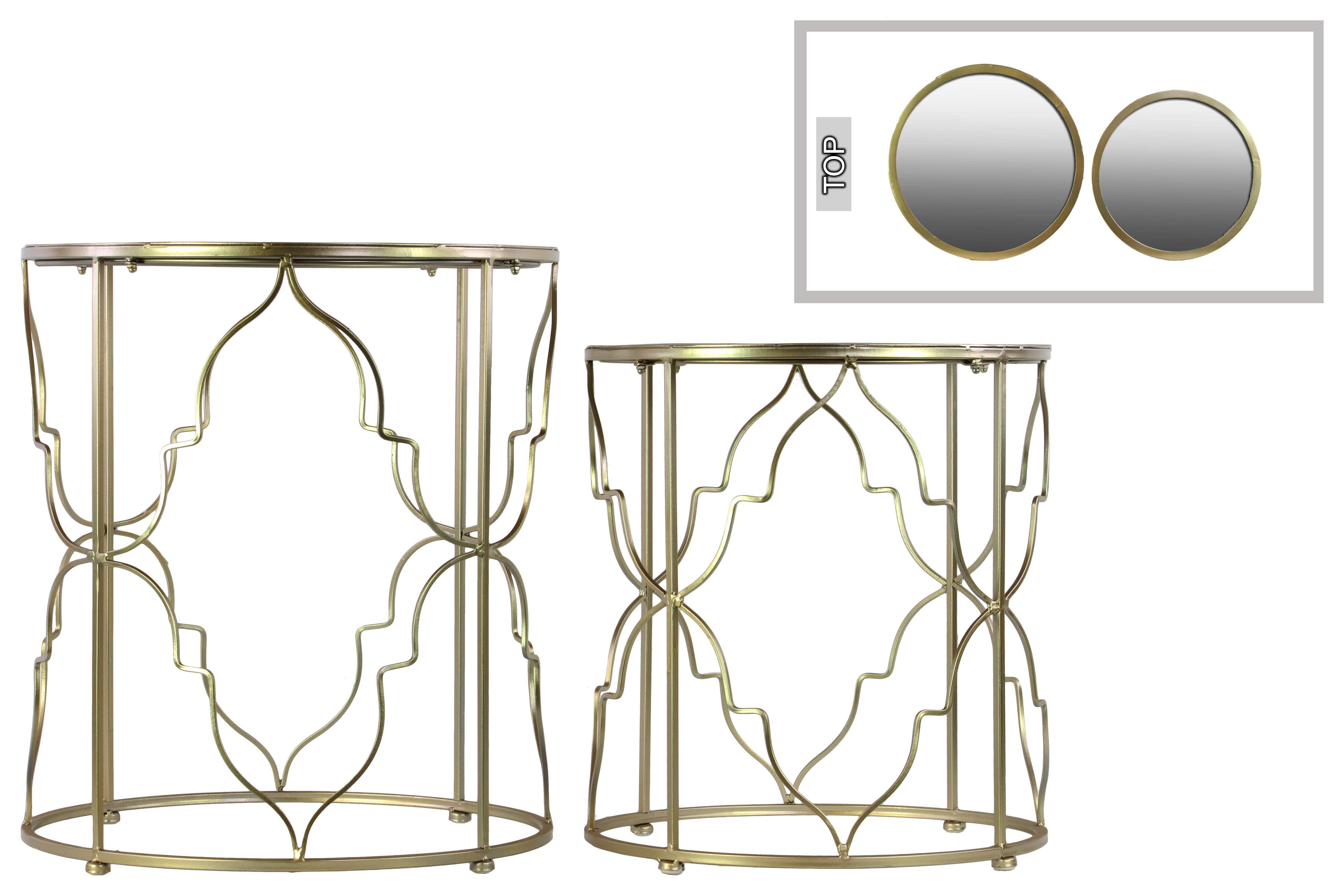 Metal Table Metallic Finish Gold 22.25"H -288 - Walmart.com