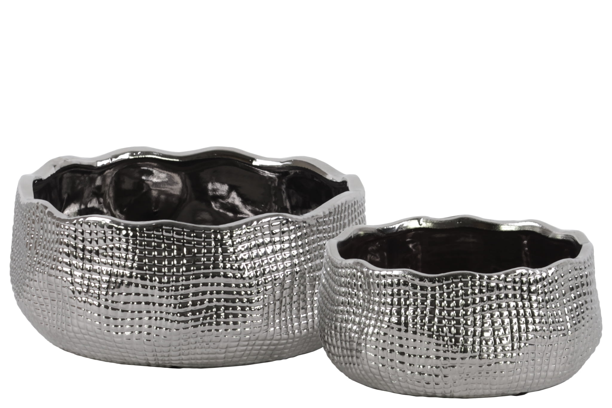 Urban Trends Pimpled Irregularly Round Pot - Set of 2 - Walmart.com