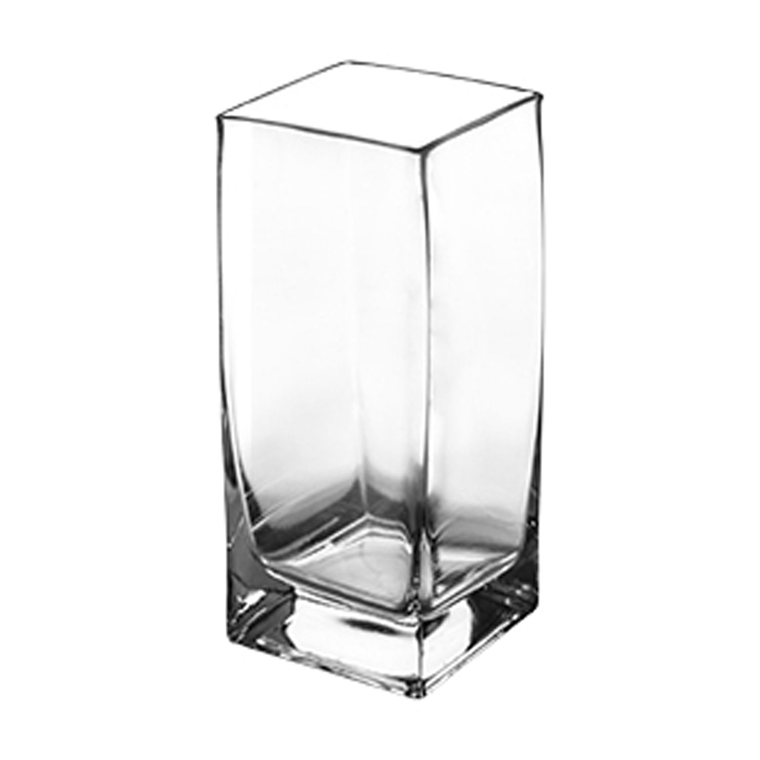 Roux Clear Glass Square Vase - Walmart.com