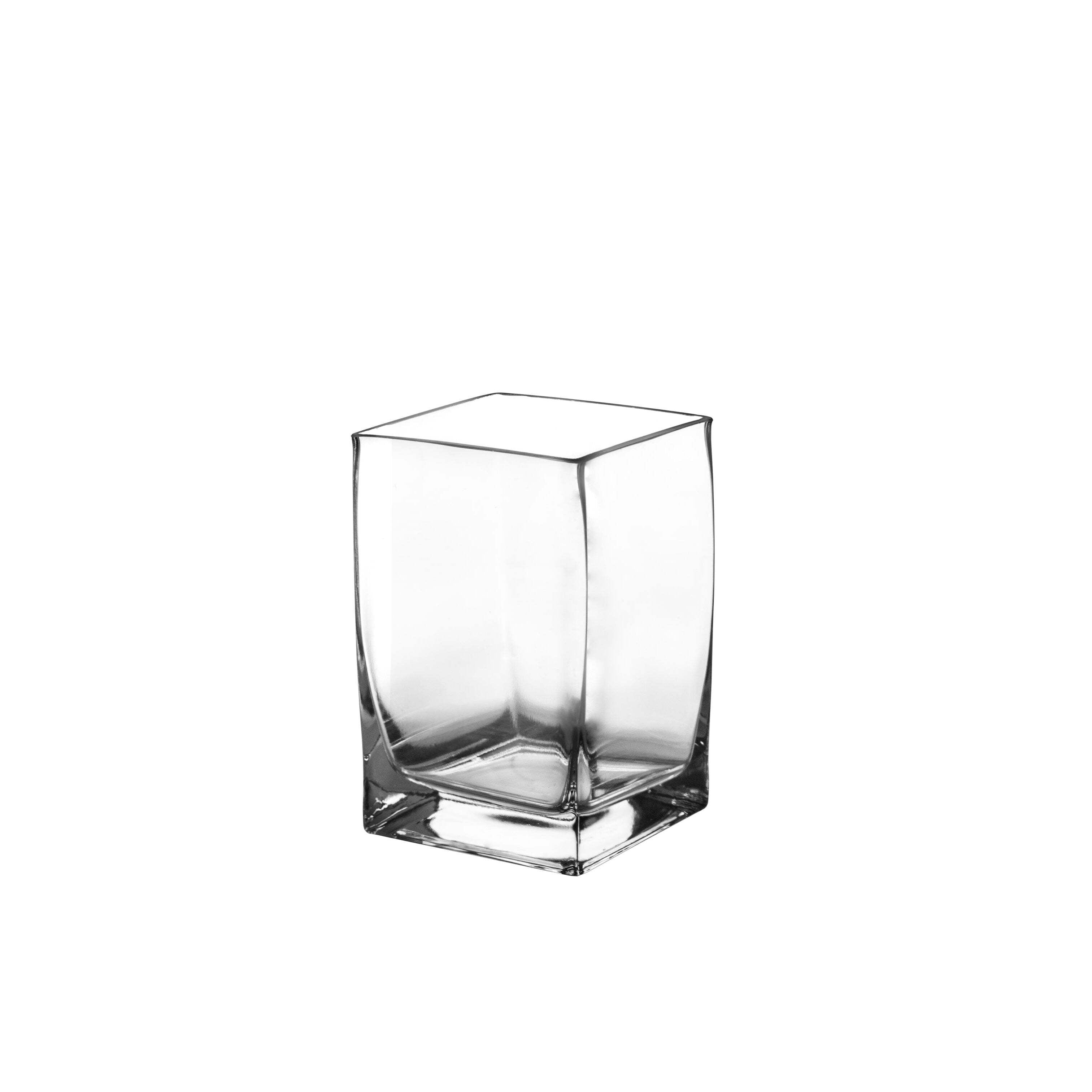 Roux Clear Glass Square Vase - Walmart.com