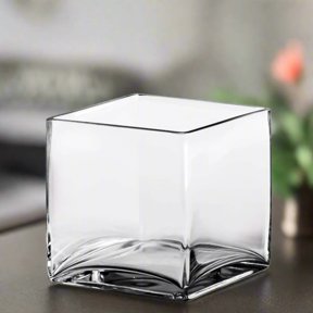 AI-GL7202-Q02 Square Glass Vase, Clear - Set of 2 - Walmart.com