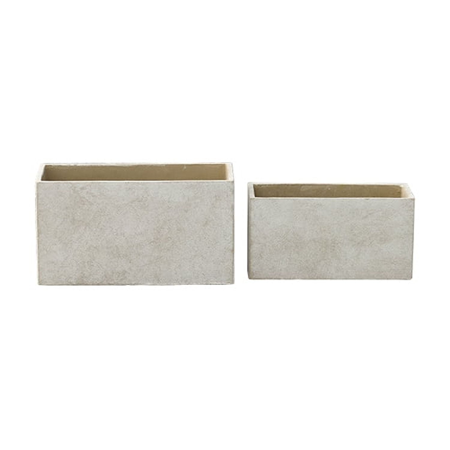 Axenne Light Gray Terracotta Rectangle Pot (Set of 2) - Walmart.com