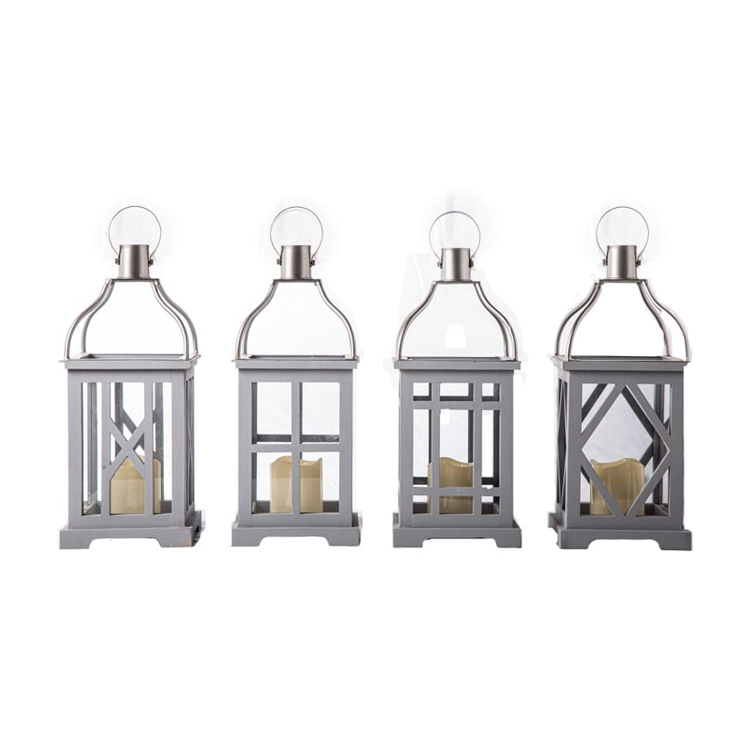 Urban Trends Wood Square Lantern - Walmart.com