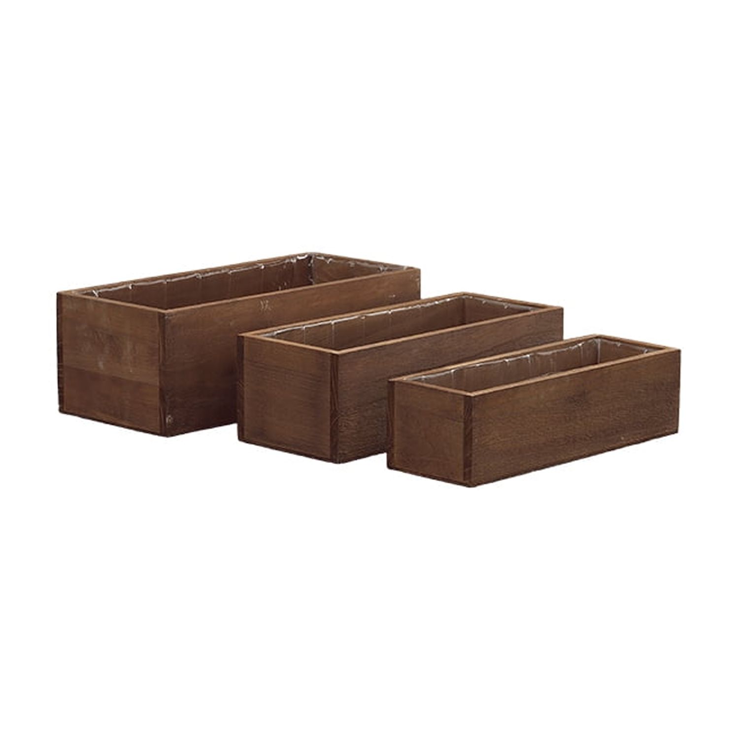 Urban Trends Wooden Rectangular Planter - Walmart.com