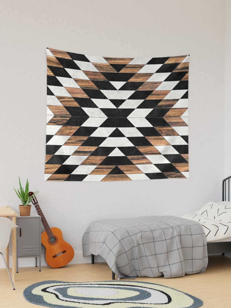 Urban Tribal Pattern No.13 - Aztec - Concrete and Wood Tapestry ...