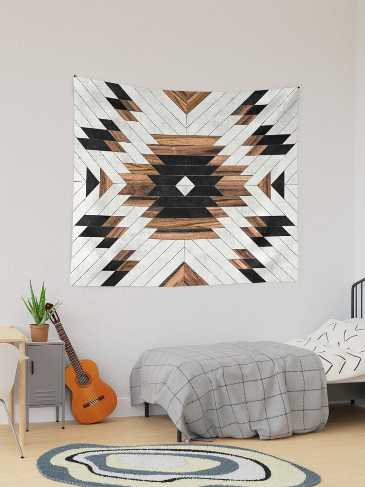 Urban Tribal Pattern No.5 - Aztec - Concrete and Wood Tapestry ...