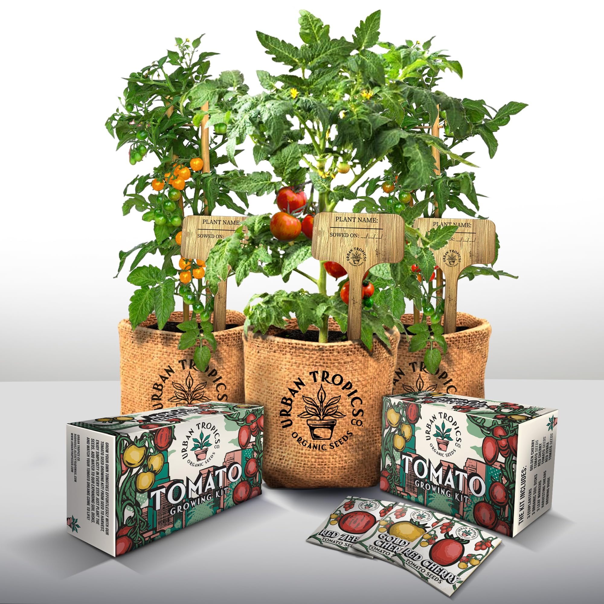 Urban Tropics Co. Organic Seeds Tomato Growing Kit - 3 Seed Types ...