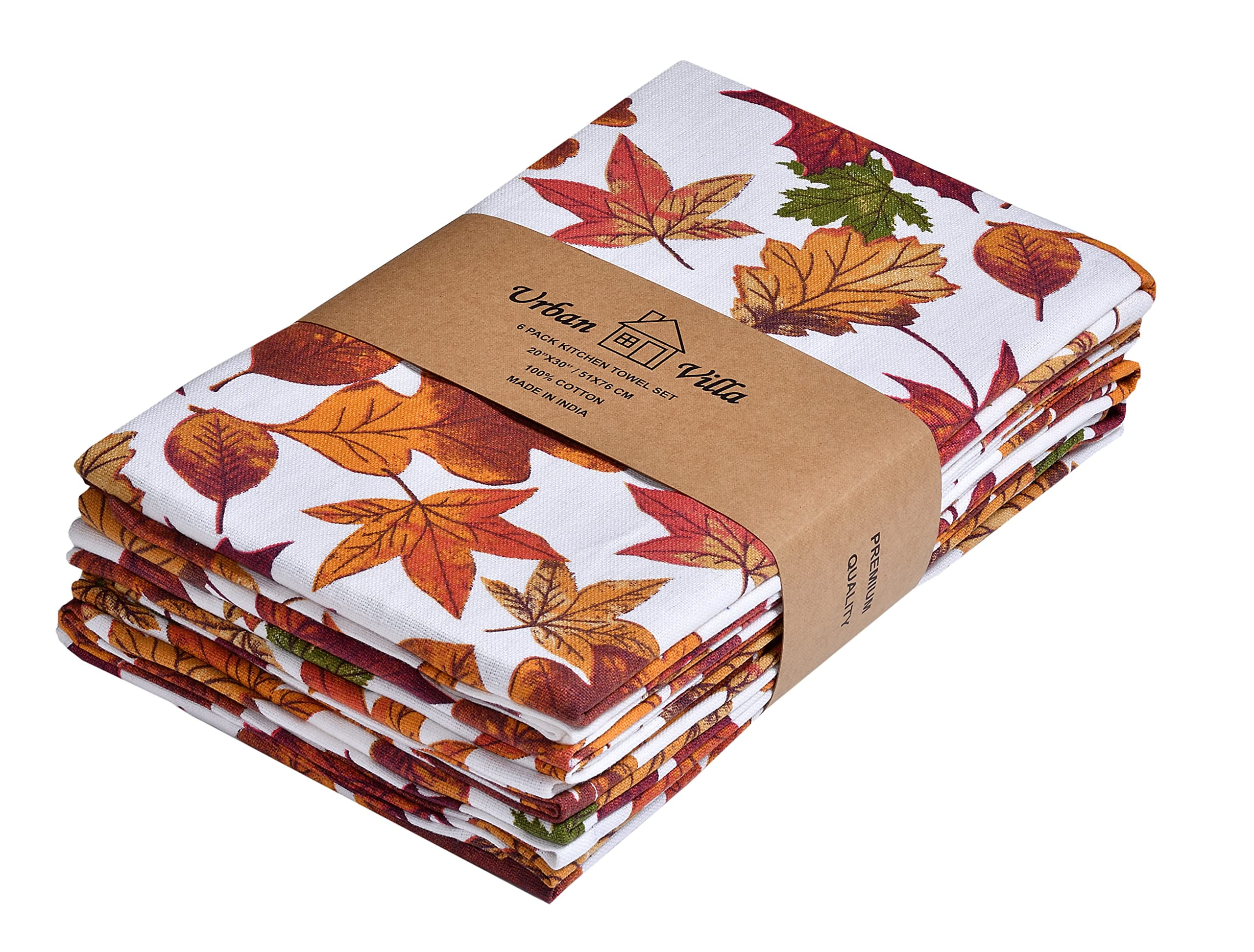 Customer reviews for Urban Villa Harvest Kitchen Towel Fall Leaf Print ...