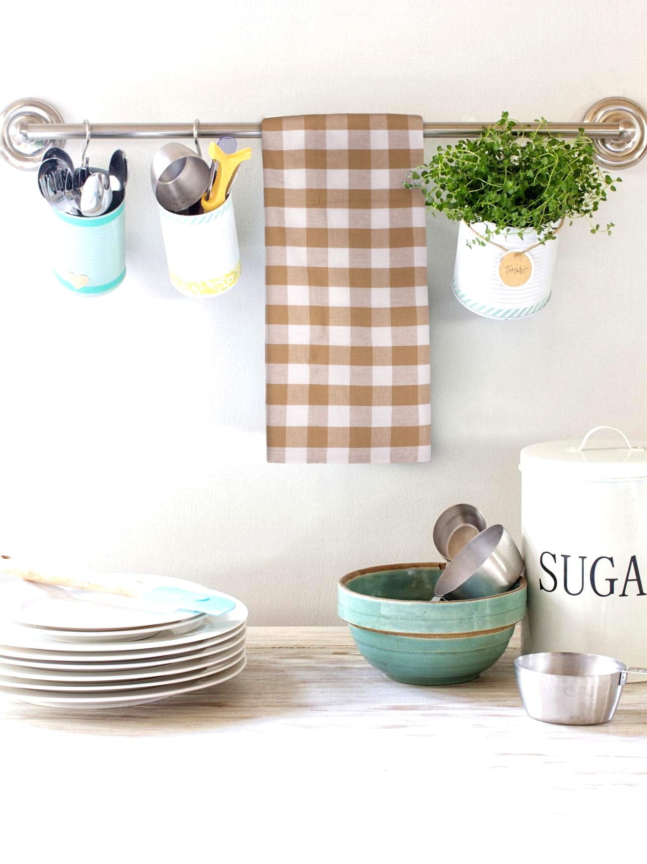 Urban Villa White Dish Towels, Set of 3, 100% Cotton, 20X30 Inches ...