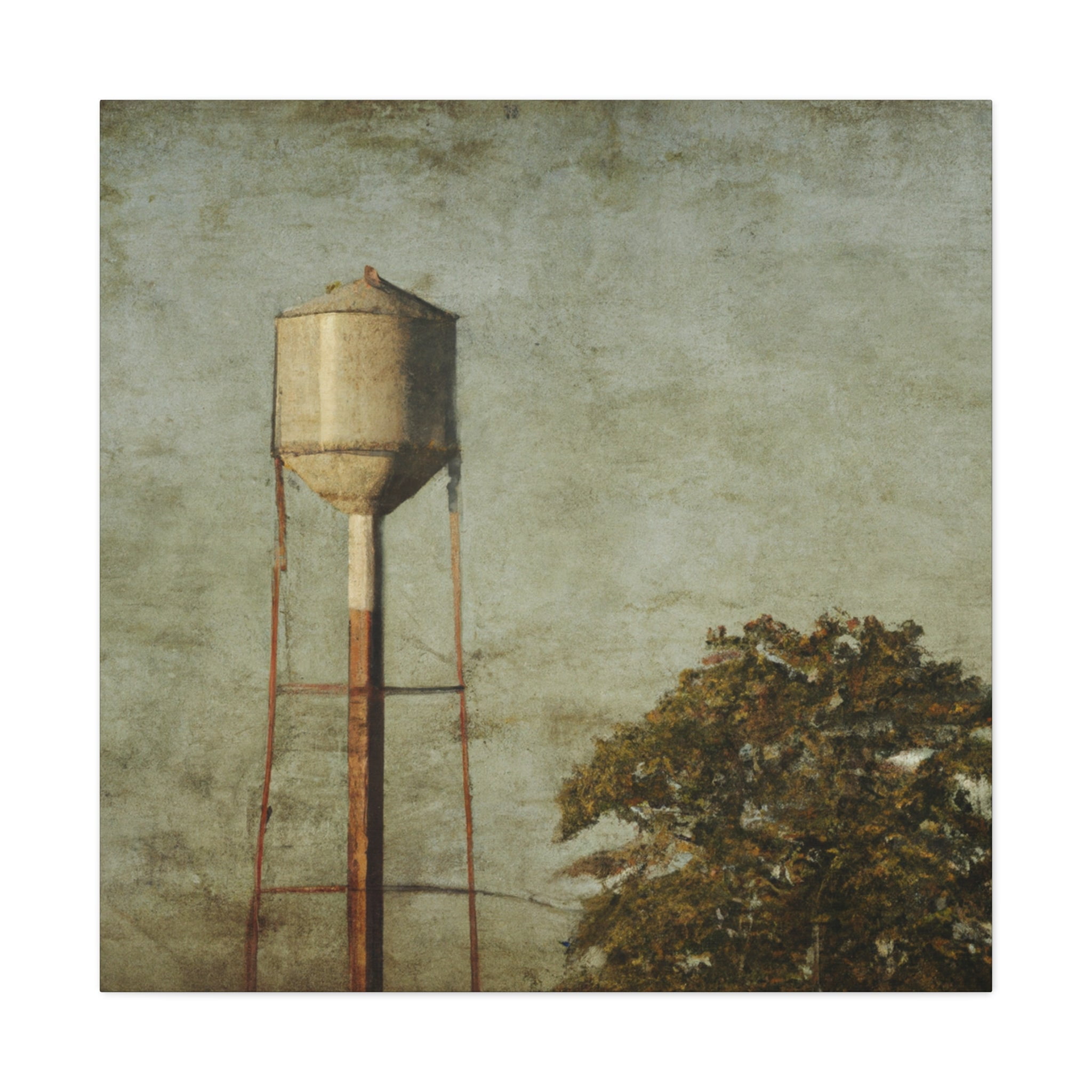 "Urban Water Tower Scene" - Canvas - Walmart.com