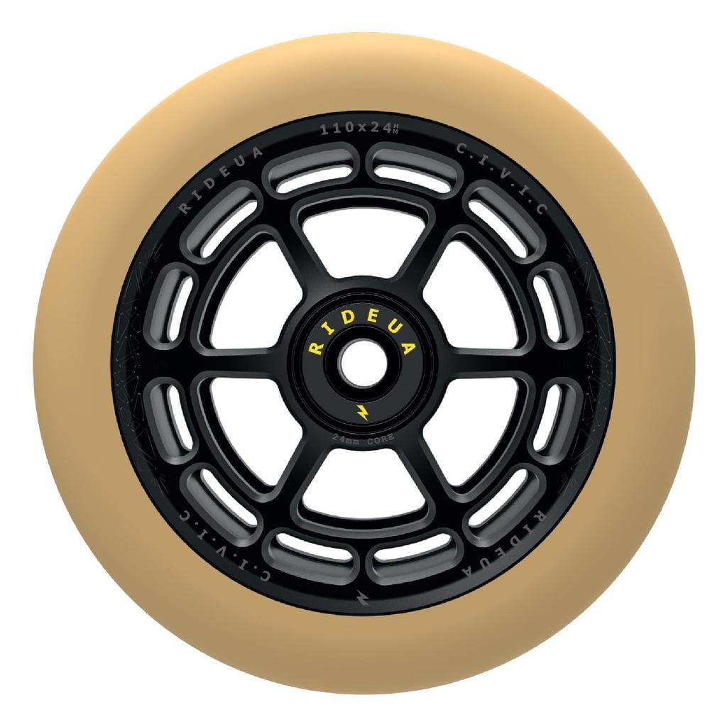 UrbanArtt Civic Wheels - 30mm Wide Black and Gum - Walmart.com