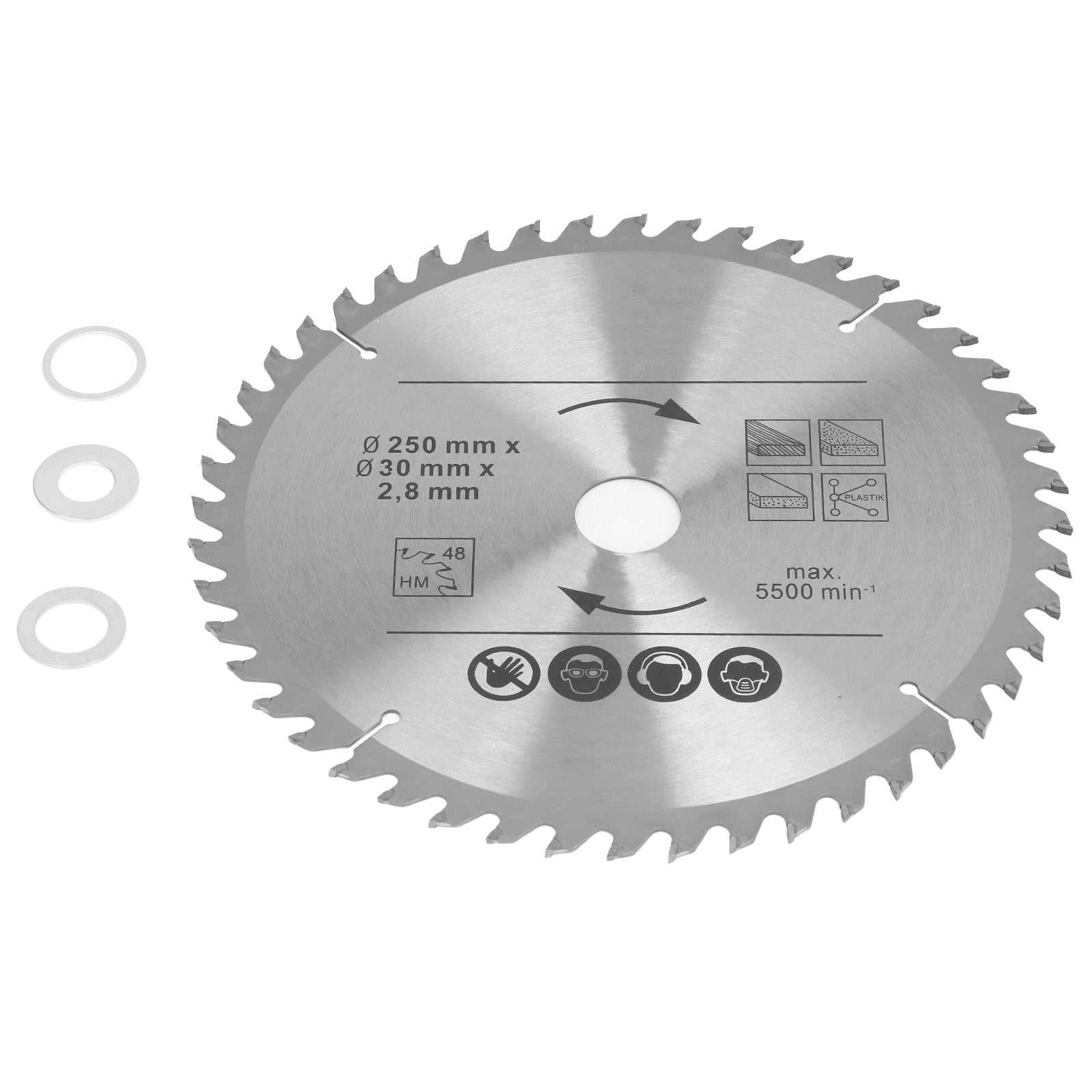 UrbanEden Woodworking Saw Blade, 250mm Circular Saw Blade Cemented ...