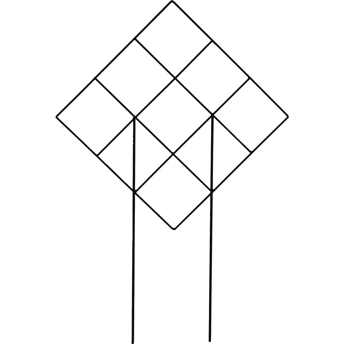 UrbanGarden Diamond Pot Matte Black Trellis - Walmart.com