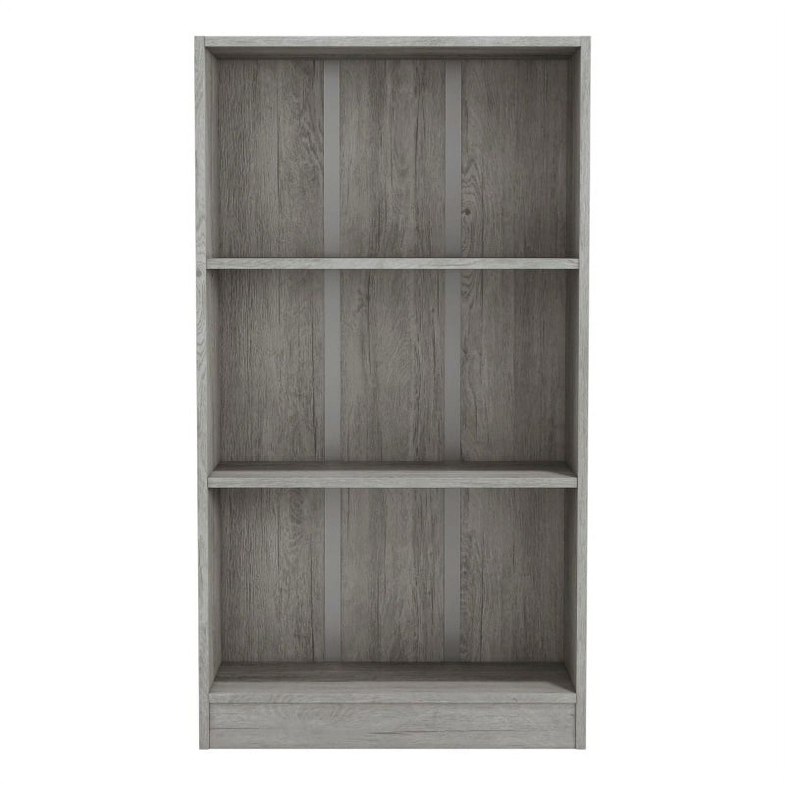 UrbanHaus 3 Shelf Bookcase in Modern Gray - Walmart.com