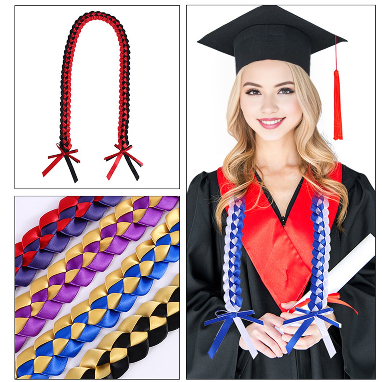 UrbanI Braided Lanyard Graduation Woven Ribbons Reliable Strong Soft ...