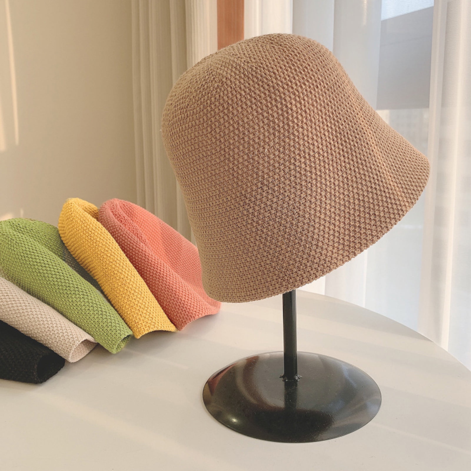 UrbanI Fisherman Hat Breathable Hollow Out Cotton Portable Bucket Cap ...