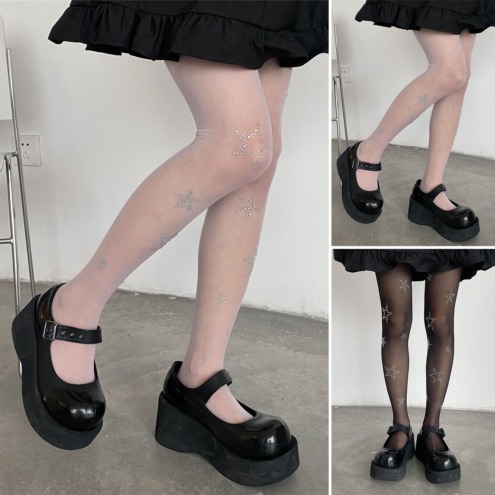 UrbanI High Elasticity See-through High-Waist Women Pantyhose Sexy ...