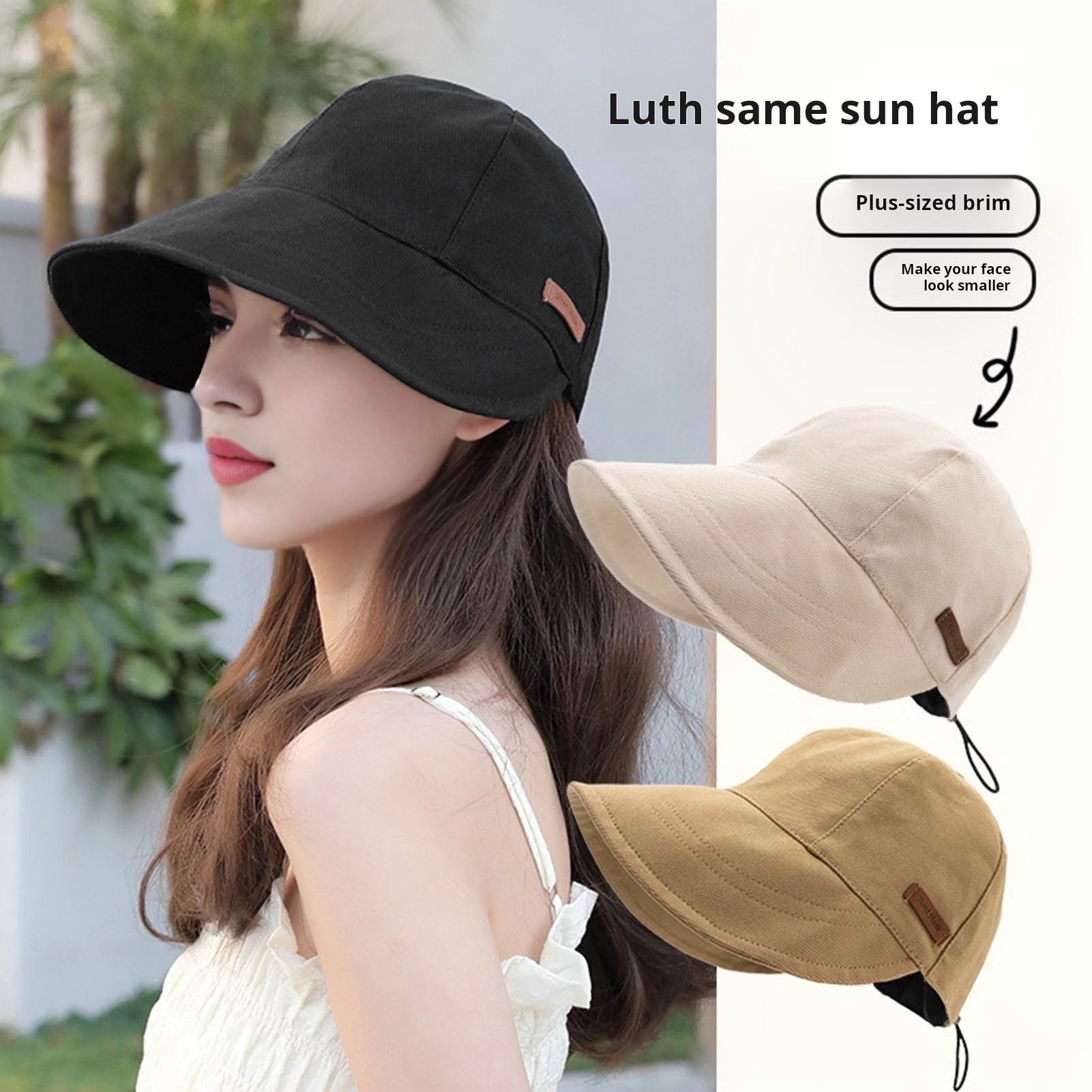 UrbanI Outdoor Hat Sun Protection Anti-UV Wide Brim Ponytail Hole ...