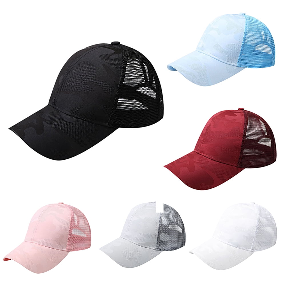 UrbanI Summer Ponytail Baseball Cap Adjustable Anti UV Mesh Peaked Hat ...